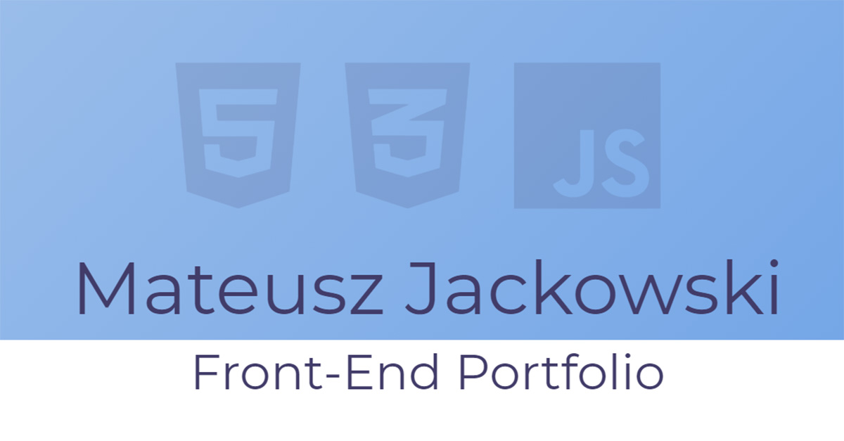 Mateusz Jackowski - Portfolio